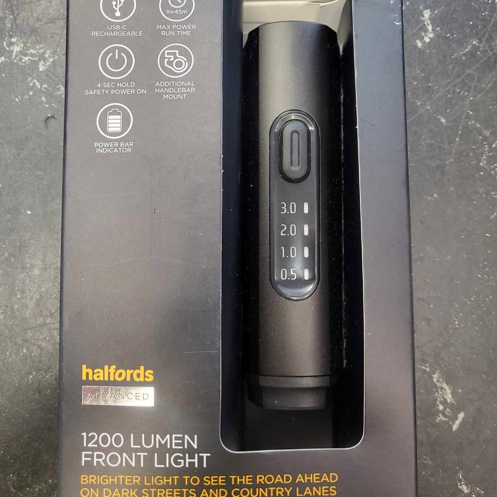 Pre-owned Halfords Advanced 1200 Lumen Front Light - Own4Less